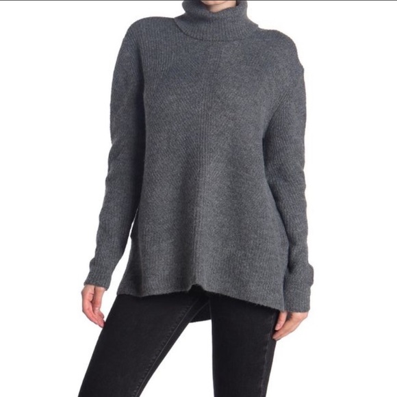 Sweet Romeo | Sweaters | Sweet Romeo Dark Gray Rib Turtleneck Sweater ...